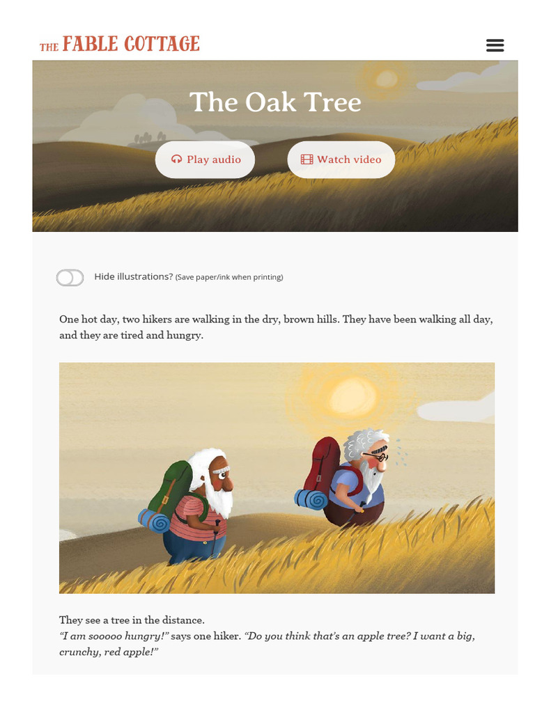 The Oak Tree: A Moral Fable | PDF