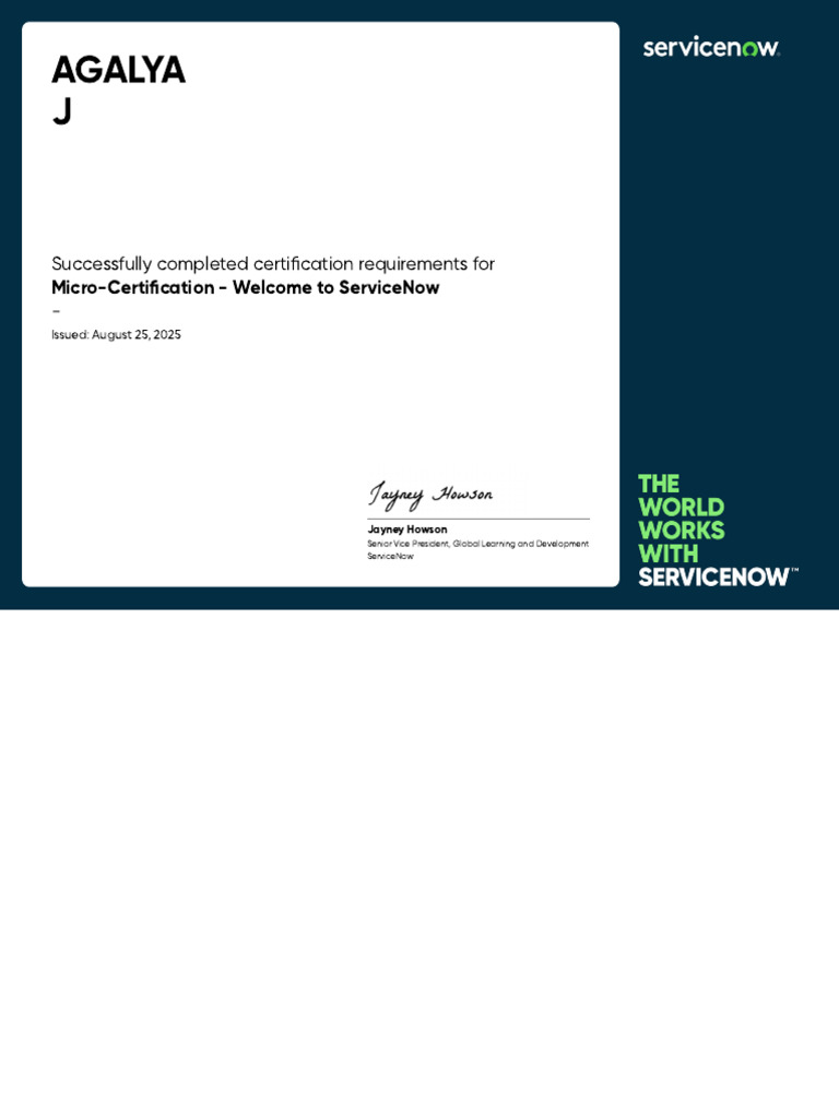 Micro-Certification - Welcome To ServiceNow | PDF