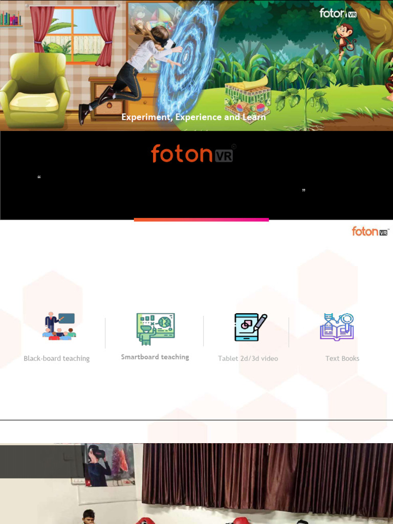 Presentation of FotonVR Lab For School | PDF | Virtual Reality | Computing