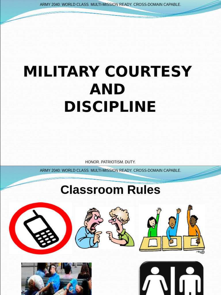 Military Courtesy and Discipline Guide | PDF | Lieutenant | Sergeant