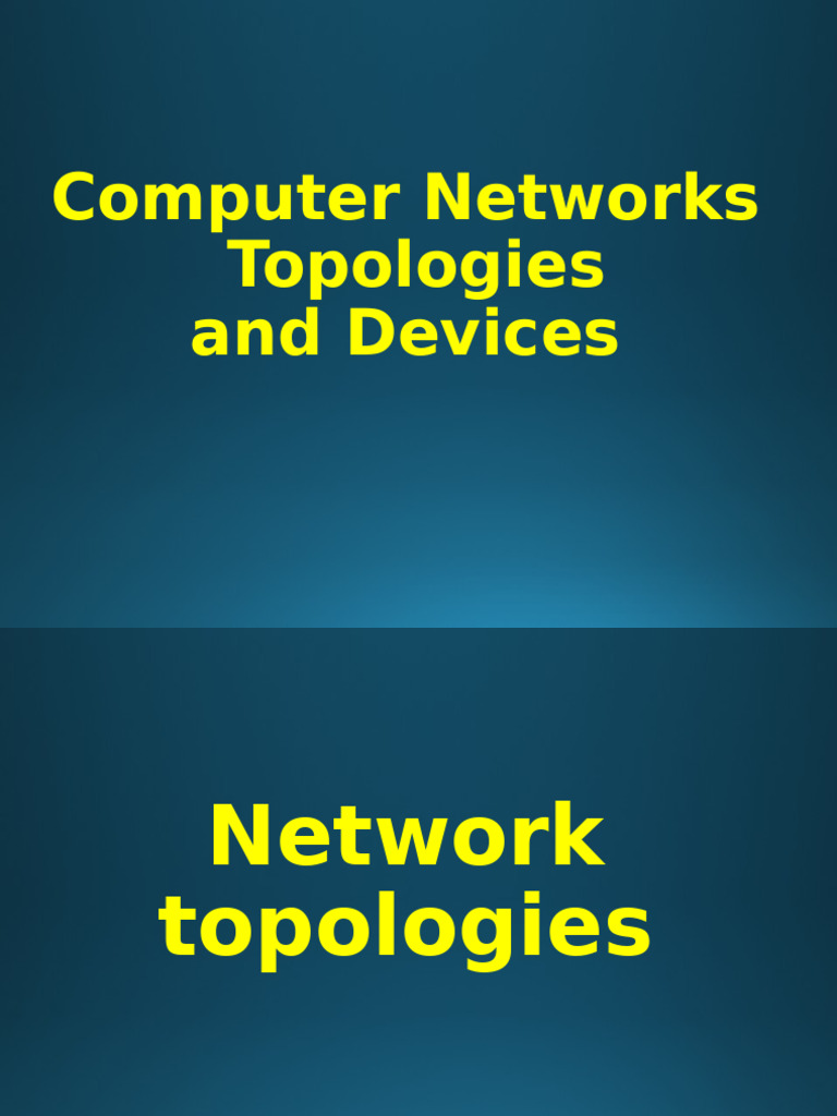 Computer Network Topologies and Devices | PDF | Network Topology ...