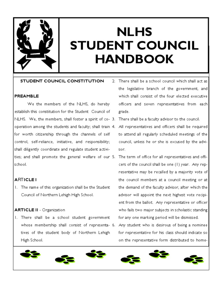 Student Council Handbook | PDF | Constitutional Amendment | Veto