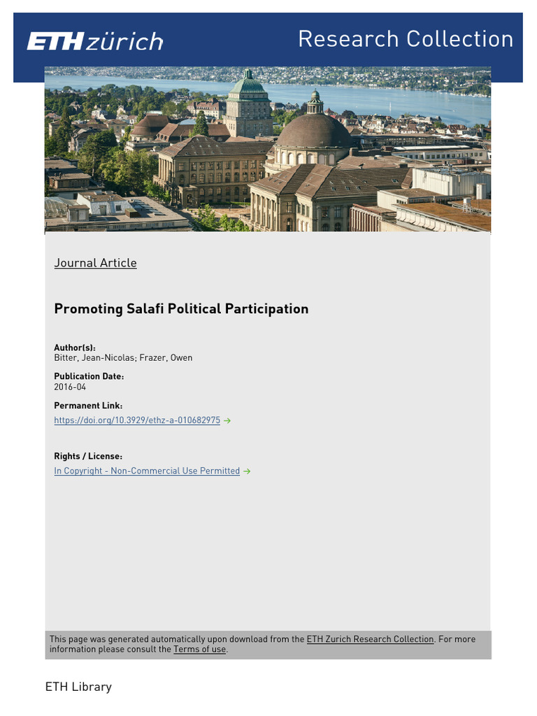 Promoting Salafi Political Participation | PDF | Salafi Movement | Jihadism