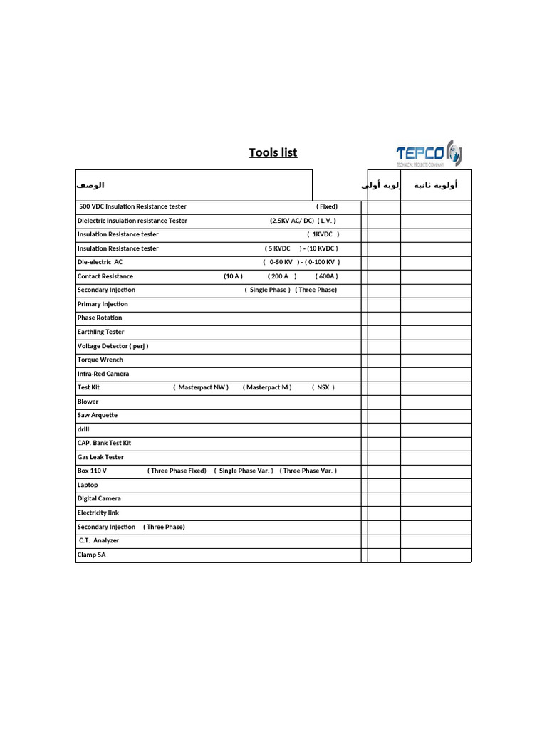 List of Tools | PDF