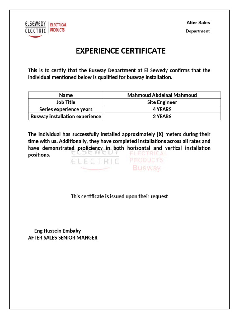 Experience Certifactes | PDF