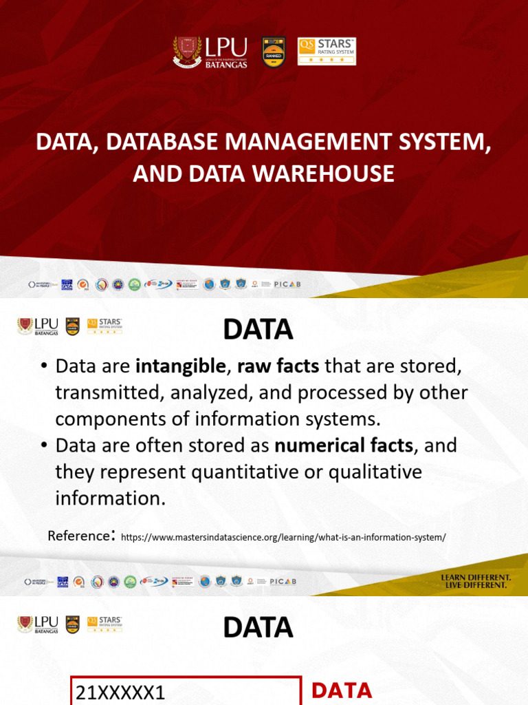 Understanding Data and Database Systems | PDF | Databases | Data Warehouse