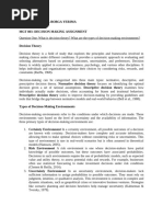 Decision-Making Environments Explained | PDF | Decision Making | Risk