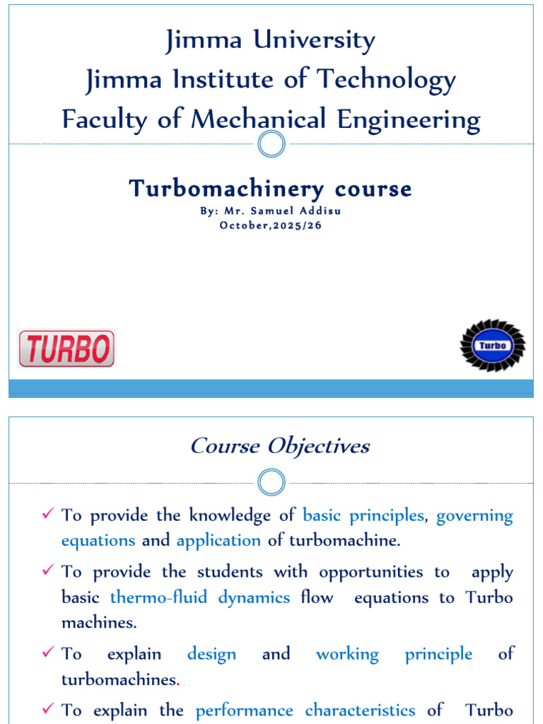 Chapter 1 - Introduction To Turbomachinery | PDF | Turbomachinery | Turbine