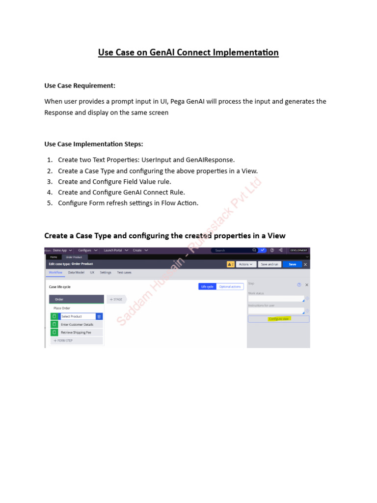 Use Case On GenAI Connect Implementation 1757361483 | PDF
