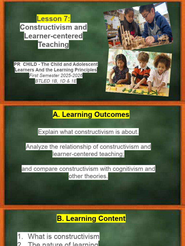 Lesson 7_ Constructivism and Learner-centered Teaching | PDF | Constructivism (Philosophy Of ...