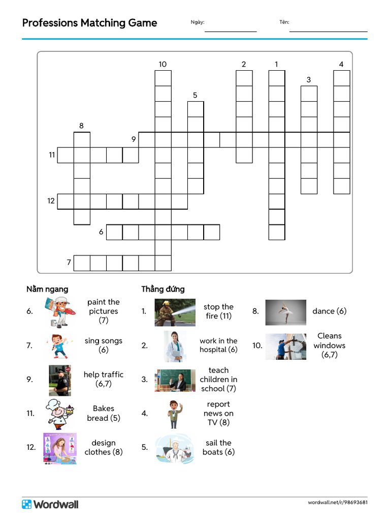 Professions Matching Game Ô CH | PDF