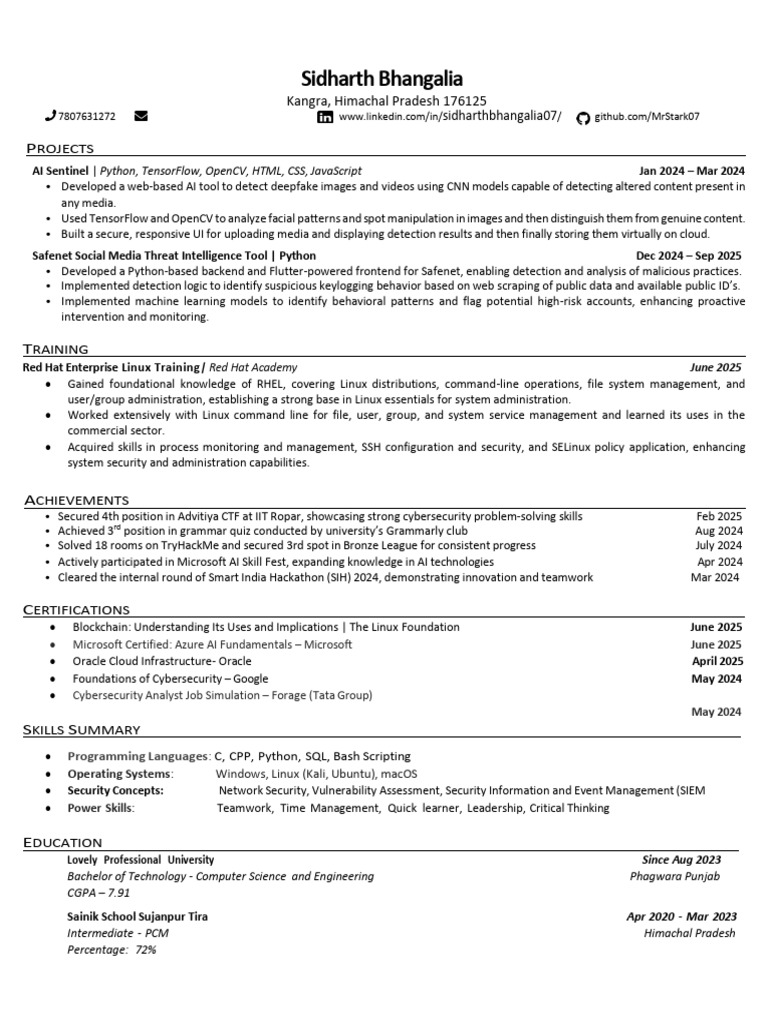 Bhang Alia Specialised CV | PDF | Artificial Intelligence ...