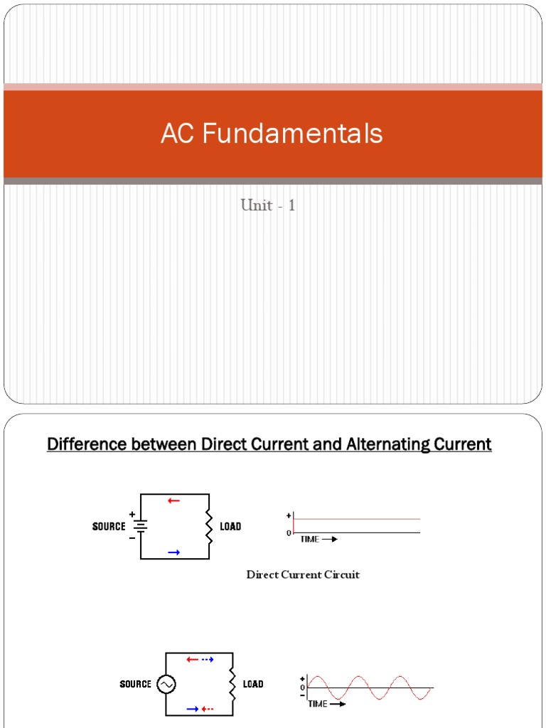 AC Fundamentals | PDF | Alternating Current | Sine