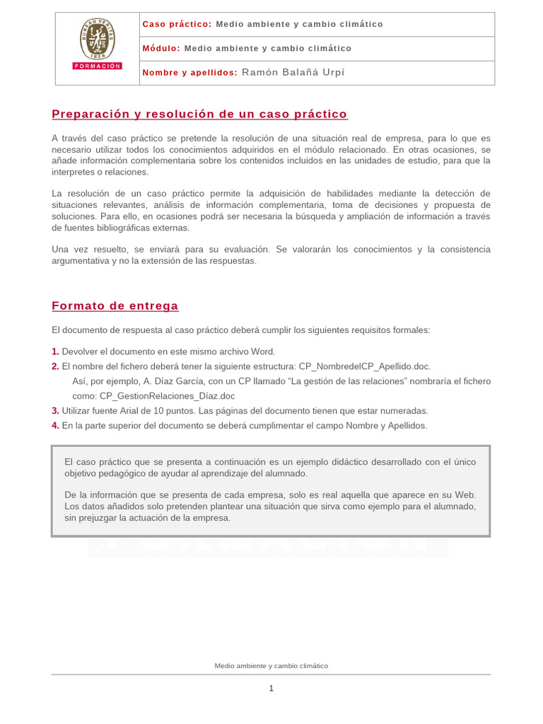1.5CP_Medio ambiente_cambio climatico_Balañá | PDF | Gases de efecto ...