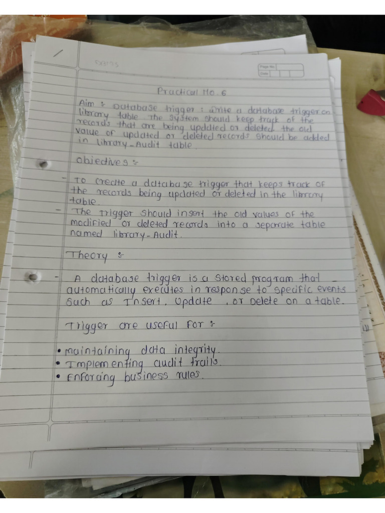 DBMS 6,7,8,9,10 Practical | PDF