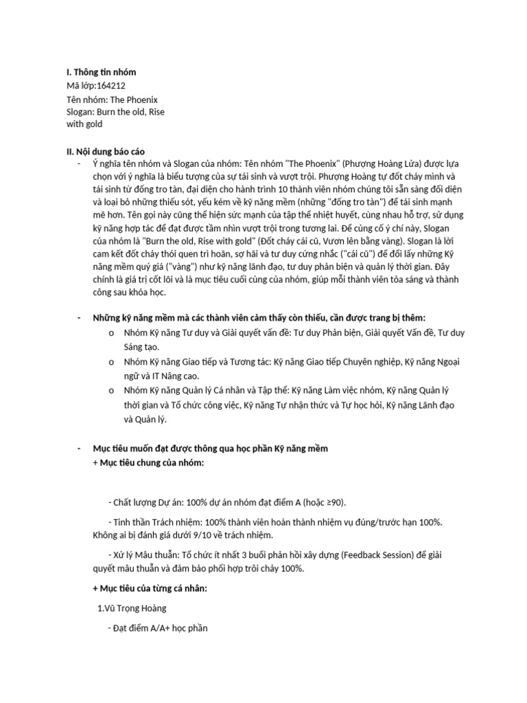 BTN1 164212 the Phoenix VuTrongHoang GT Nhom | PDF