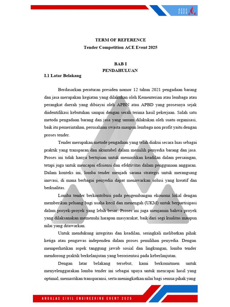 Tor Tender Acee 2025 | PDF