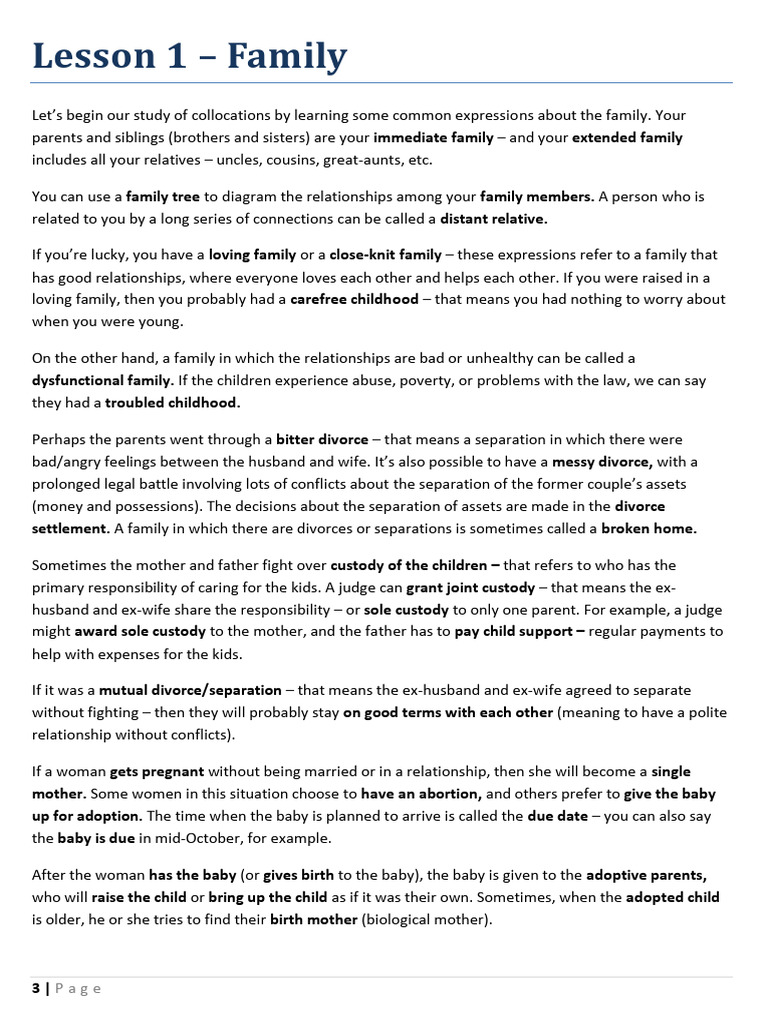 Words | PDF | Academic Degree | Family