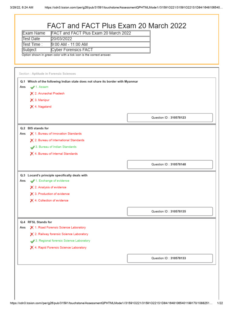 FACT Cyber Forensics | PDF | Computer Data Storage | Internet Protocol ...