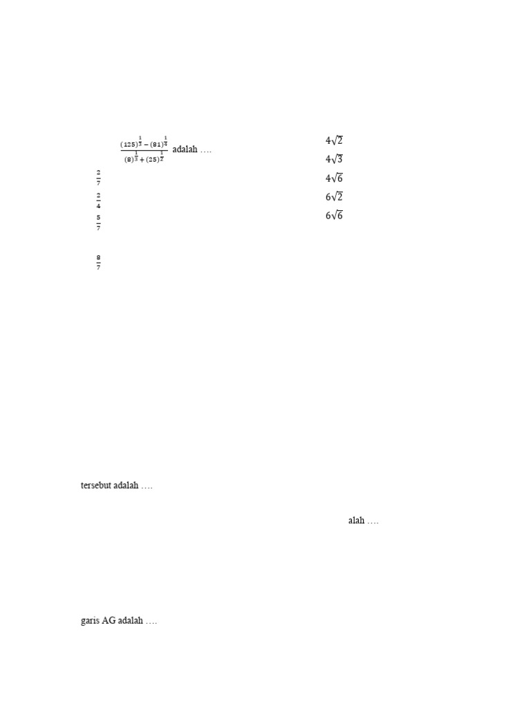 Latihan Soal Tka Matwa Paket 2 | PDF