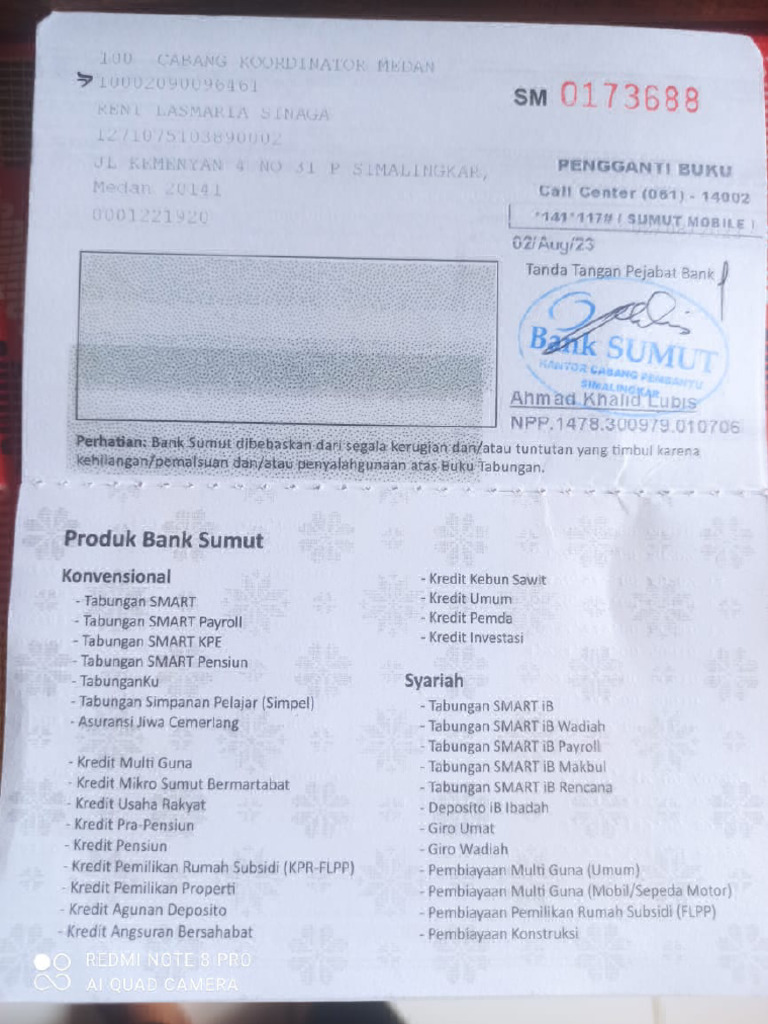 Foto Buku Tabungan | PDF