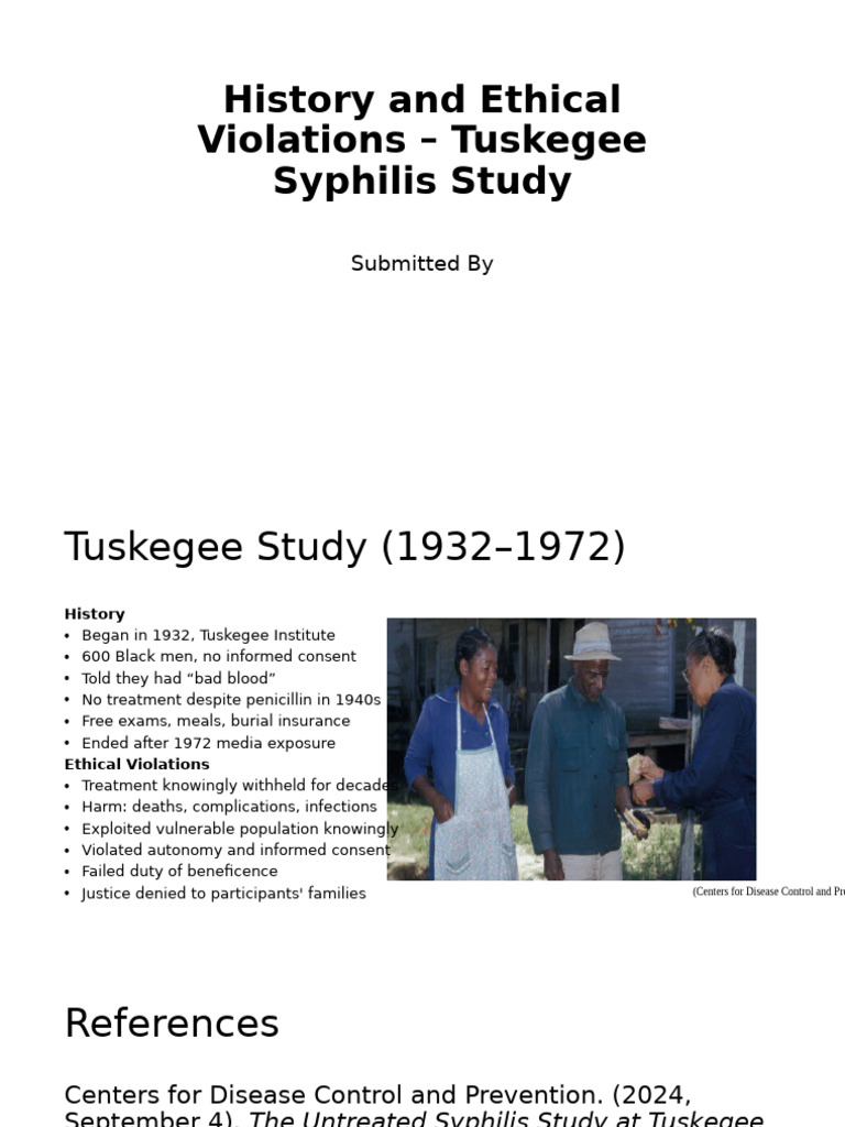 Ethical Violations in Tuskegee Study | PDF