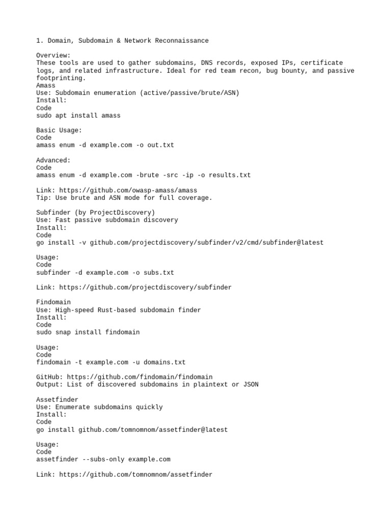Ultimate OSINT & Reconnaissance Toolkit (2025 Edition) | PDF | Domain ...