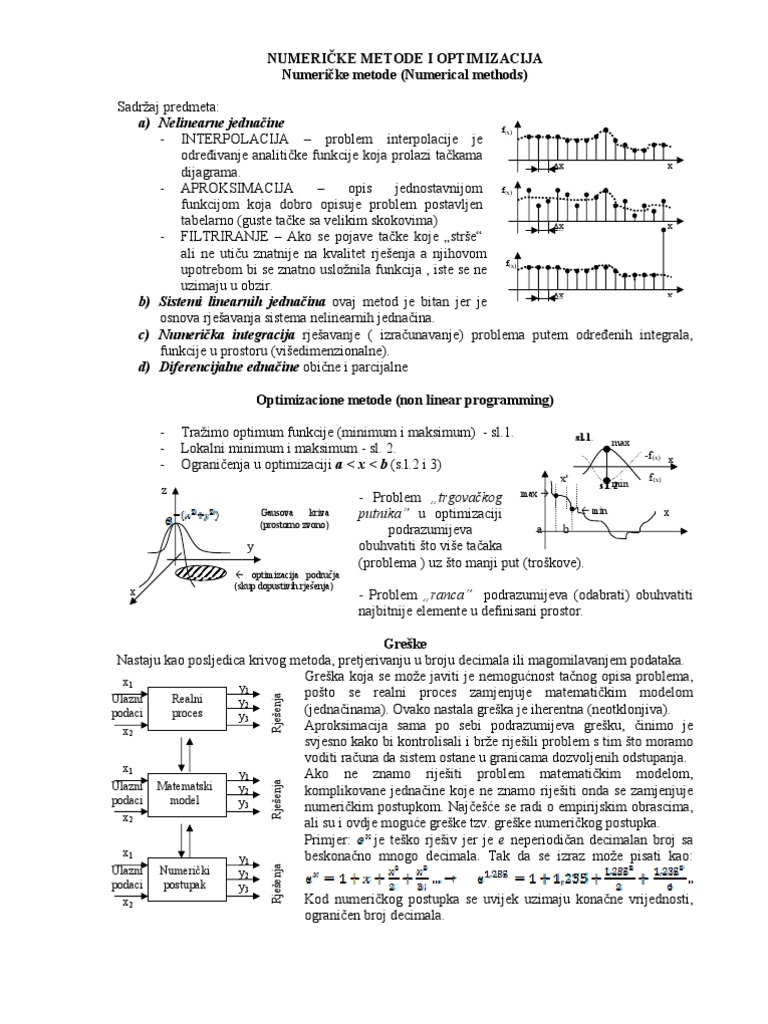 Numericke Metode I Optimizacija | PDF