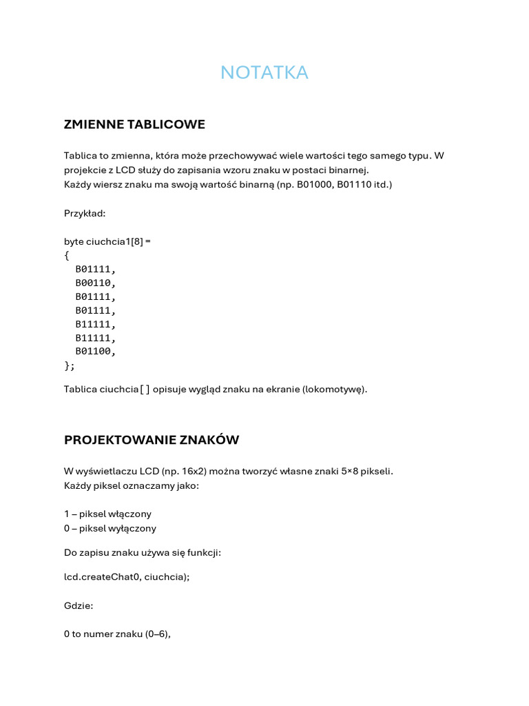 Notatka | PDF
