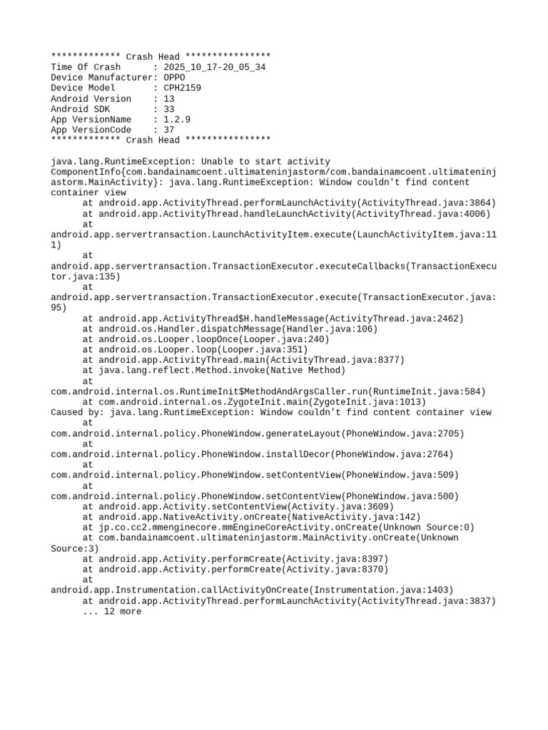 Mod Menu Crash 2025 10 17-20 05 34 | PDF | Java (Programming Language ...