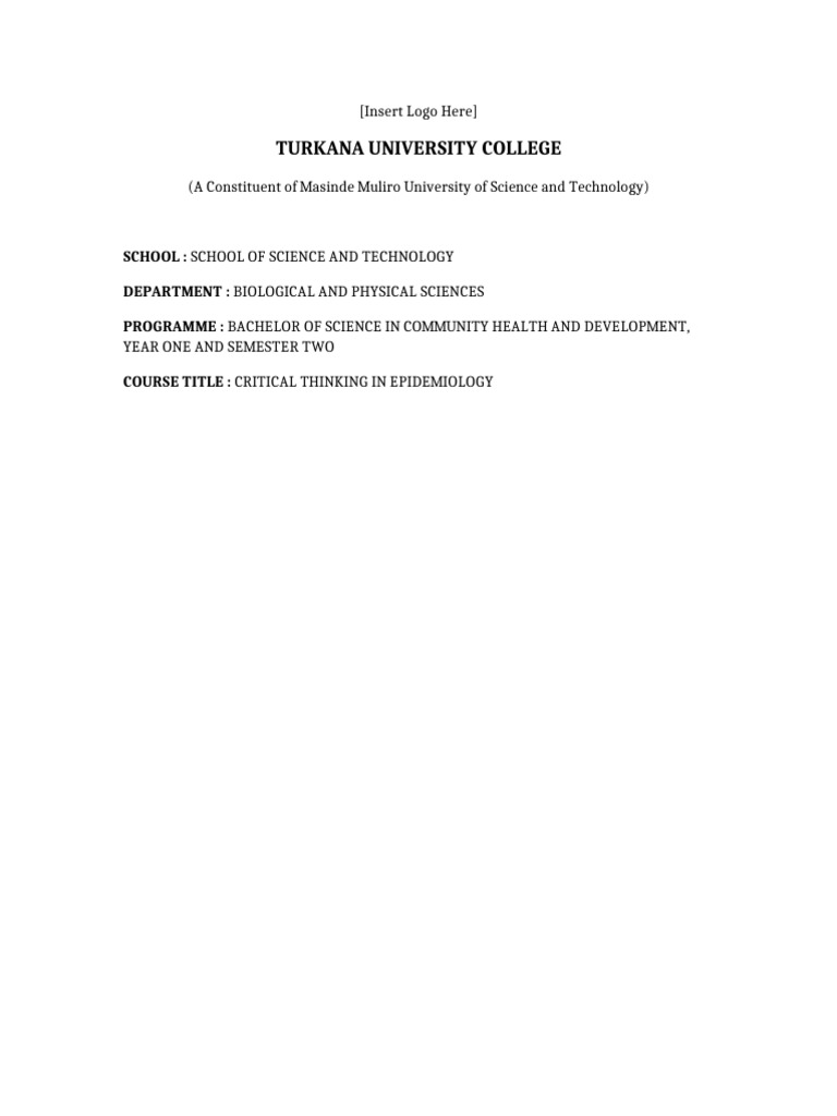 Turkana University College Cover | PDF