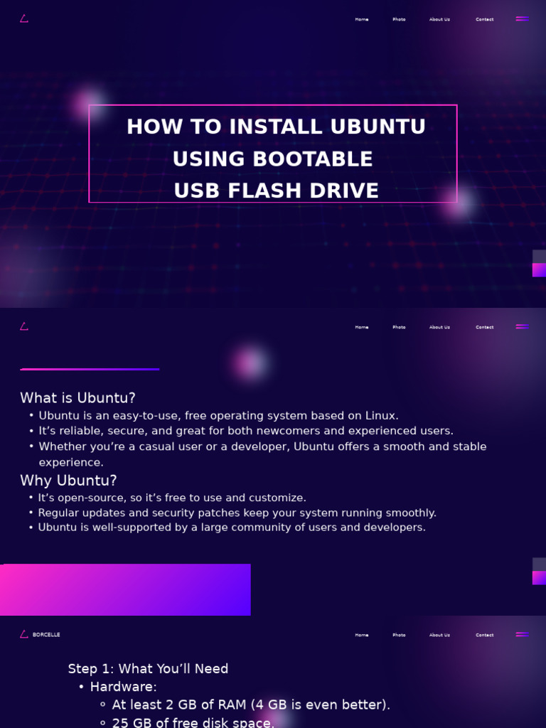 Install Ubuntu via Bootable USB Guide | PDF | Booting | Usb Flash Drive