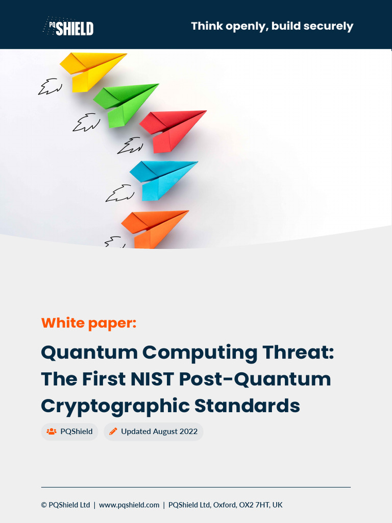 PQShield Quantum Threat 2 The First NIST Post Quantum Cryptographic ...