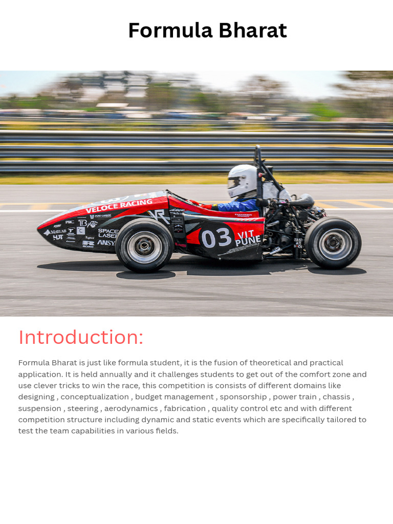 Formula Bharat: Engineering Racing Challenge | PDF