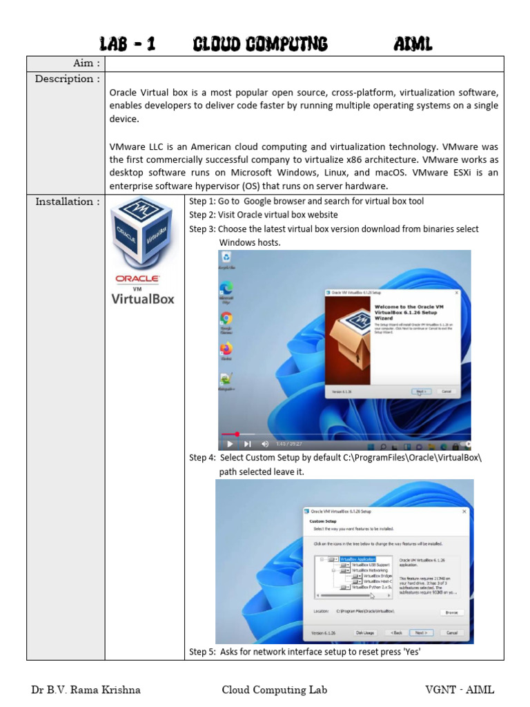 CloudComputing Lab Exp01 | PDF | Virtualization | Virtual Machine