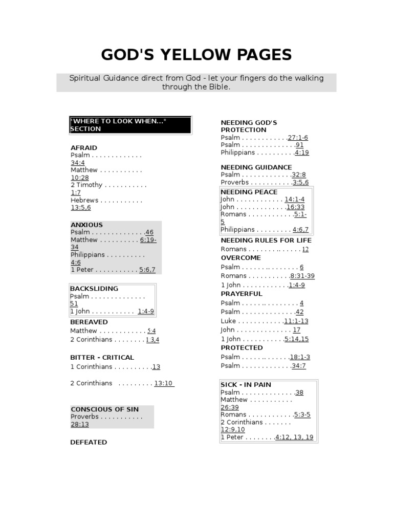 Gods Yellow Pages | PDF | New Testament Books | Religious Texts