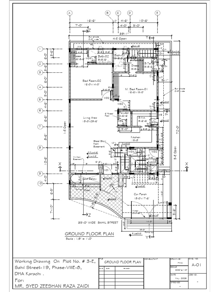 Syed Zeeshan Raza Zaidi Working Drawing | PDF