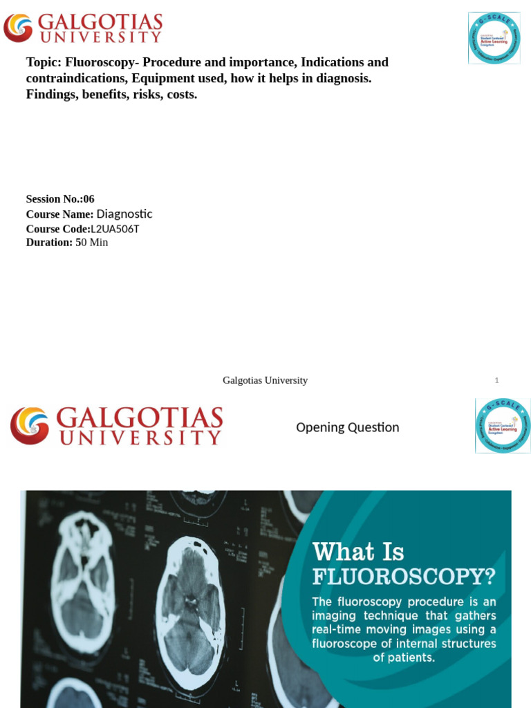 Fluoroscopy: Indications and Risks | PDF | Angiography | Radiology