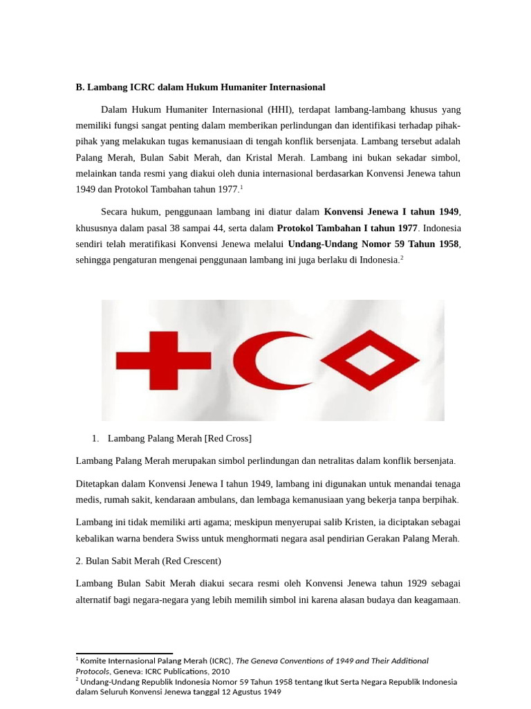 Lambang ICRC dalam Hukum Humaniter | PDF