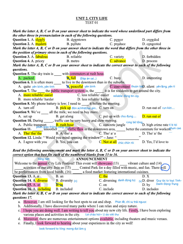 De 1+2 (Unit 2), de 1 (Unit 3) | PDF