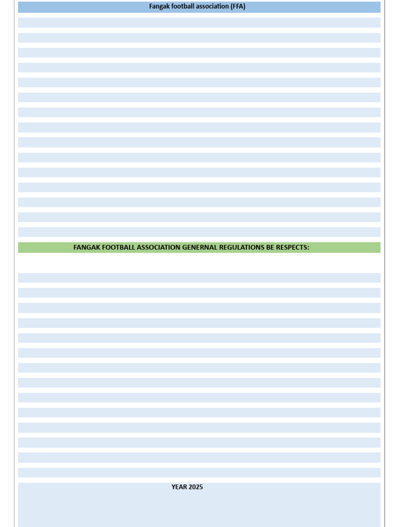 Ffa Regulations 2025-1 | PDF | Elections | Government