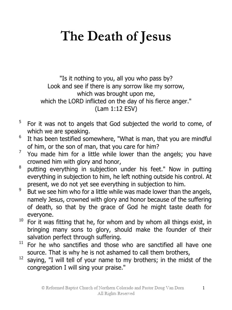 Understanding the Death of Christ | PDF | Jesus | Theology