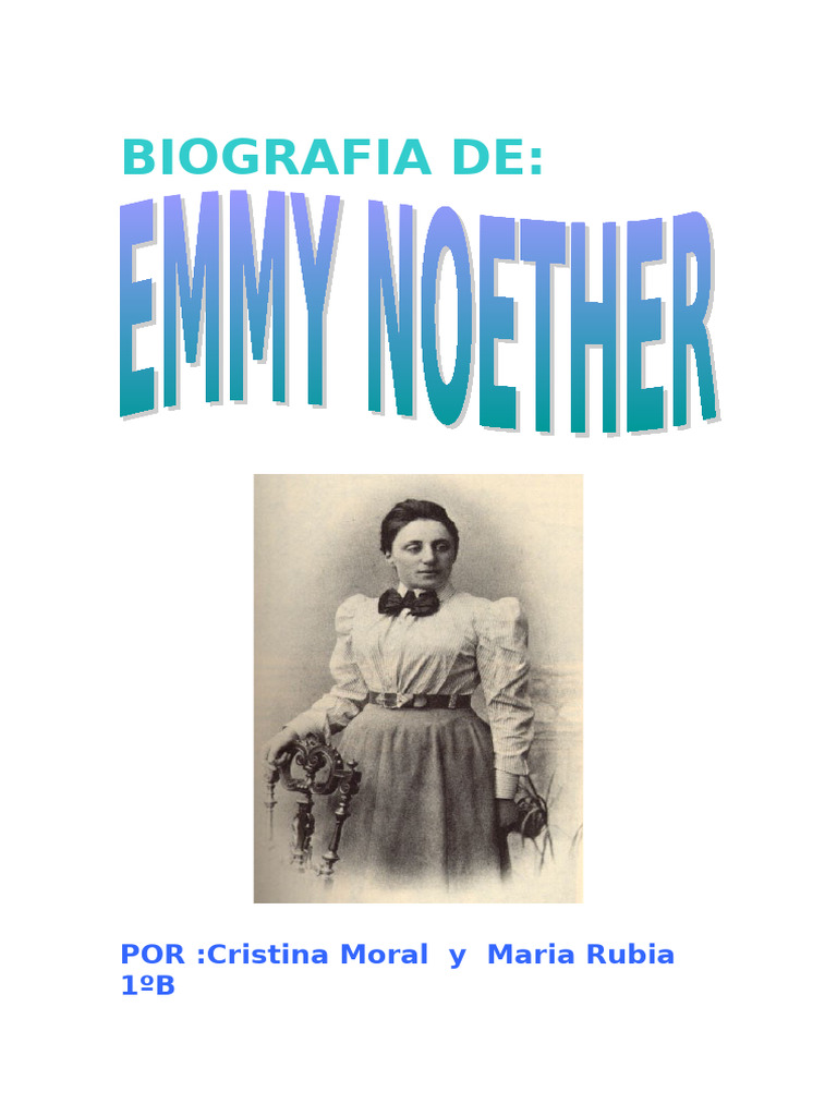 Biografia de Emmy Noether | PDF