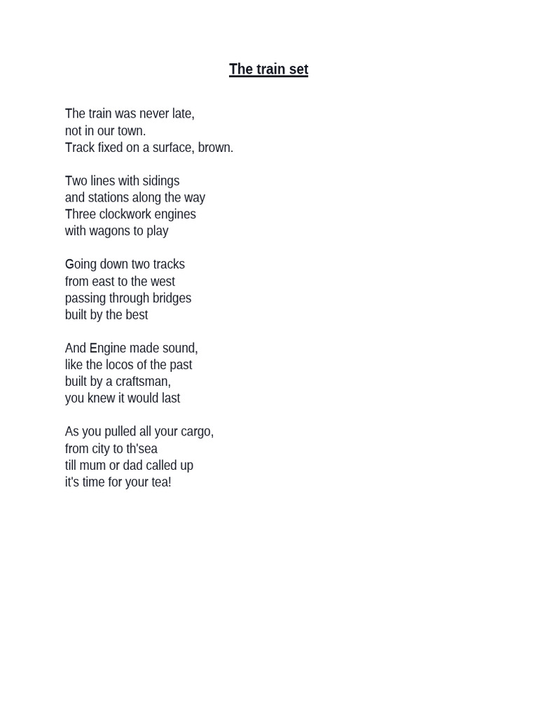The Poem On The Train | PDF