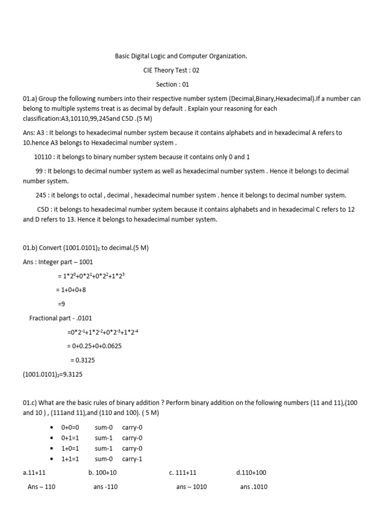 Basic Digital Logic and Computer Organization | PDF | Logic Gate | Arithmetic