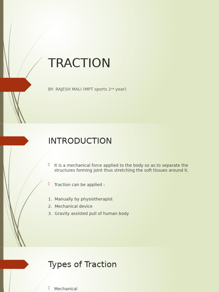 Traction | PDF | Anatomical Terms Of Motion | Thorax