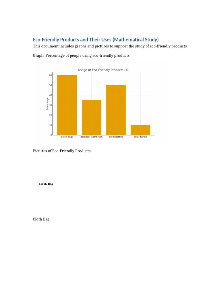 Eco Friendly Project With Graphs Pictures | PDF