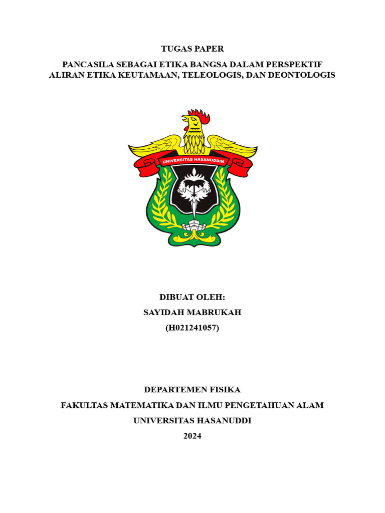 Pancasila dalam Etika: Tiga Perspektif | PDF