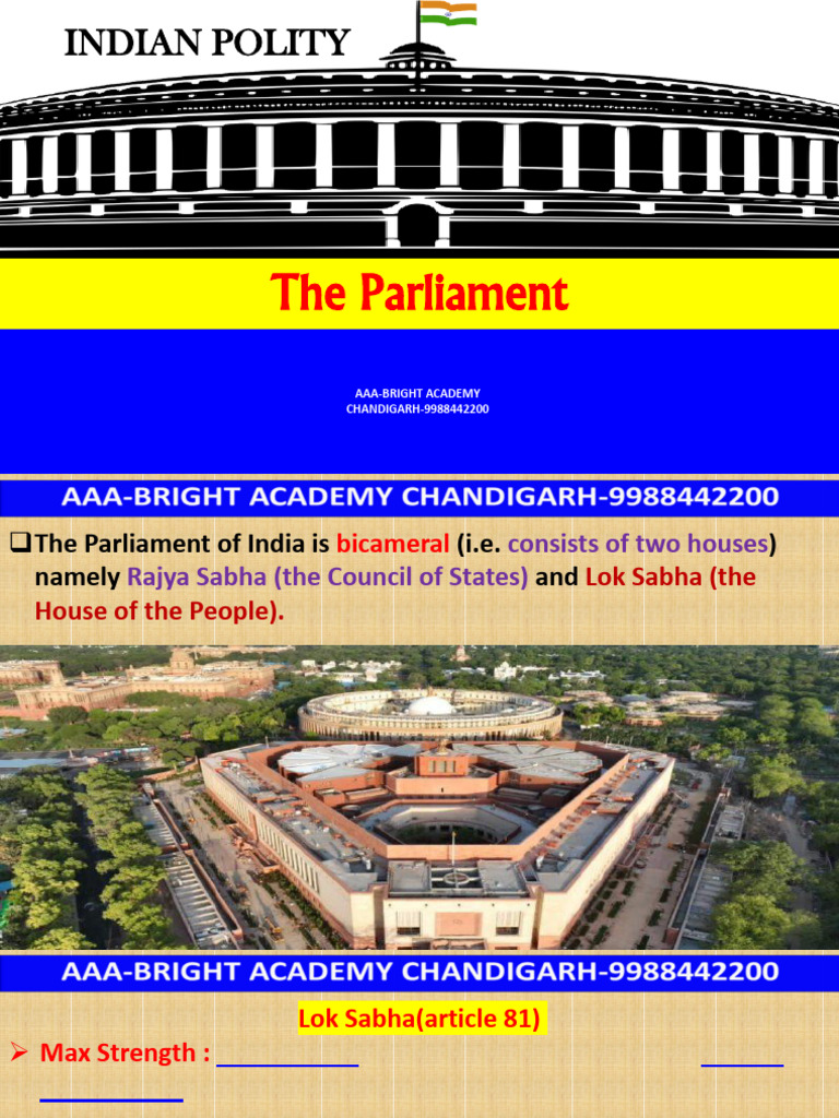 Parliament Final POLITY - Constitutional Bodies 1 Full Chapter and ...
