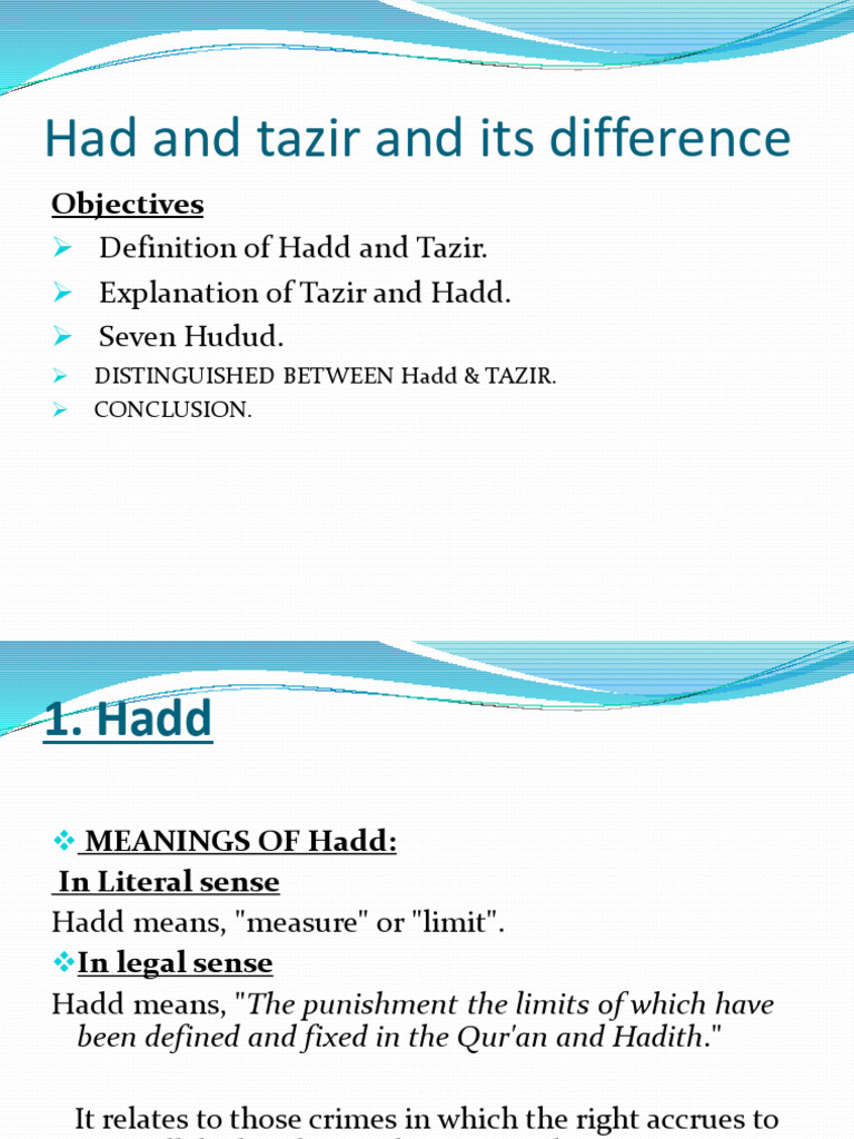 Had and Tazir and Its Difference | PDF | Islamic Jurisprudence ...